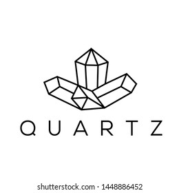 Quartz Crystal Logo Simple Line Art Stock Vector (Royalty Free ...