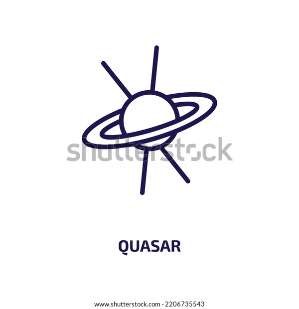 Quasar Icon Astronomy Collection Thin Linear Stock Vector (Royalty Free ...