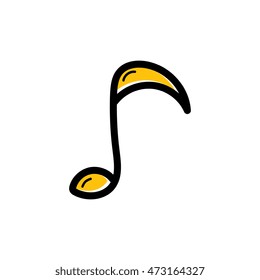 Quaver Eight Music Music Note Colored Stock Vector (Royalty Free ...