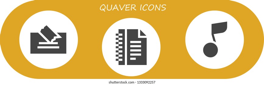 Quaver Icon Set 3 Filled Quaver Stock Vector (Royalty Free) 1333092257 | Shutterstock