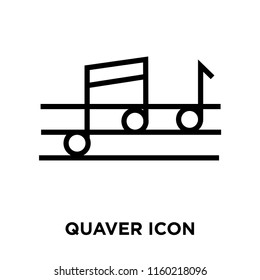 Quaver Icon Vector Isolated On White Stock Vector (Royalty Free ...