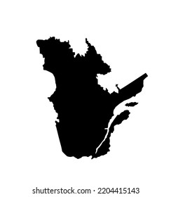 Quebec Map Vector Silhouette Illustration Province Stock Vector ...