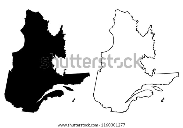 Carte du Québec (provinces et territoires : image vectorielle de stock ...