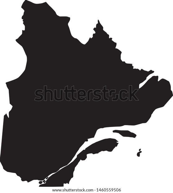 Quebec State Map Canada Stock Vector (Royalty Free) 1460559506 ...