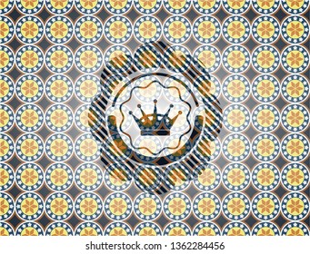 Queen Crown Icon Inside Arabic Style Stock Vector (Royalty Free ...