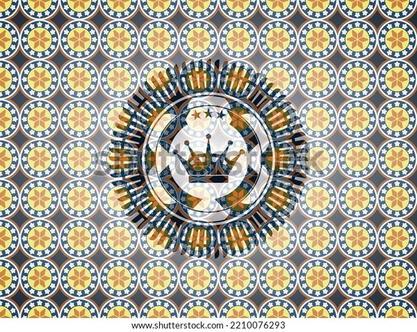 Queen Crown Icon Inside Arabic Style Stock Vector (Royalty Free ...