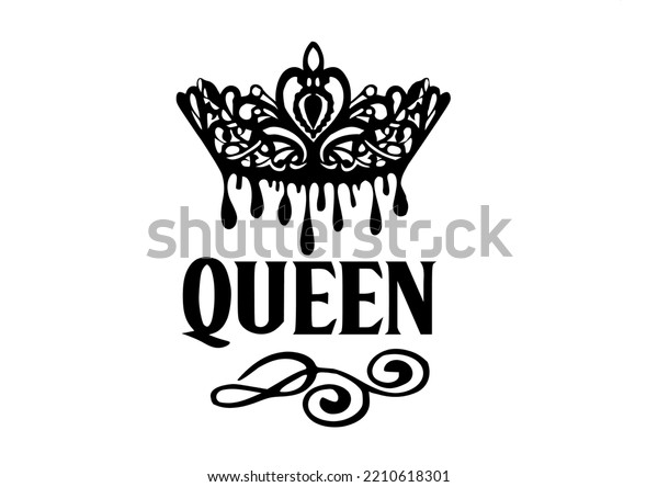 Queen Dripping Crown On White Stock Vector (Royalty Free) 2210618301 ...