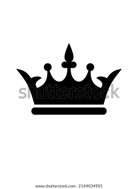 Queen King Crown Black Vector Stencil: стоковая векторная графика (без лицензионных платежей ...