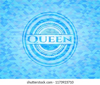 Queen Light Blue Emblem Triangle Mosaic Stock Vector (Royalty Free ...