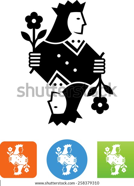 Queen Playing Card Icon Stock Vector (Royalty Free) 258379310