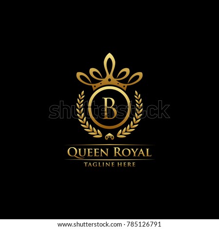 Queen Royal Initial B Logo Vector de stock (libre de regalías)785126791 ...