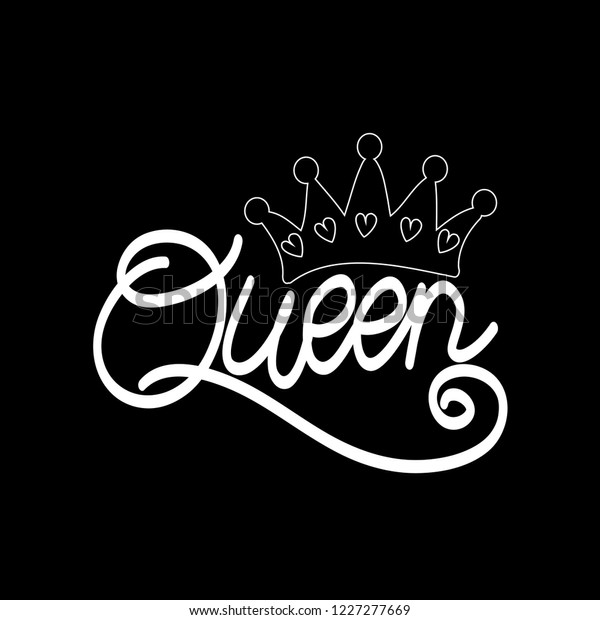 Queen Word Crown Stock Vector (Royalty Free) 1227277669 | Shutterstock