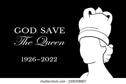 La muerte de la Reina. QEPD,: vector de stock (libre de regalías ...