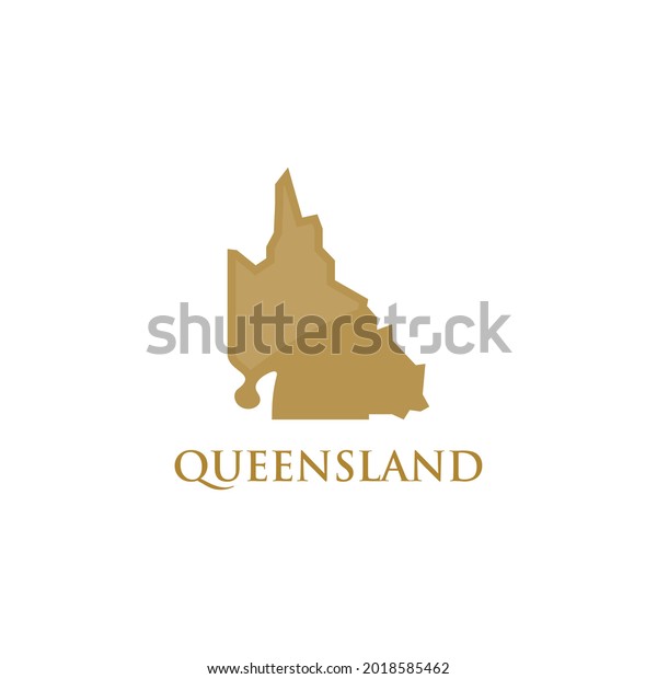 Queensland Map and Crown Symbol. Australia Territory and Queen Icon ...
