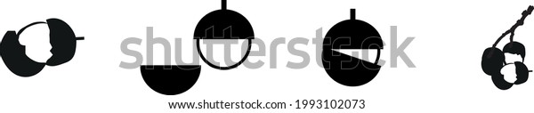 Quenepa Fruit Icon Vector Illustration Stock Vector (Royalty Free ...