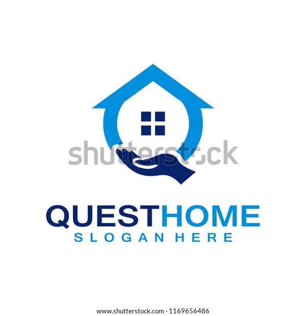 Quest Home Logo Design Stock Vector (Royalty Free) 1169656486