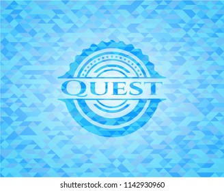Quest Light Blue Emblem Mosaic Background Stock Vector (Royalty Free ...