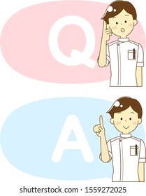 Question Answer Simple Person Icons Stock Vector (Royalty Free ...