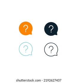 Question Bubble Icons Design Stock Illustration Stock Vector (Royalty ...