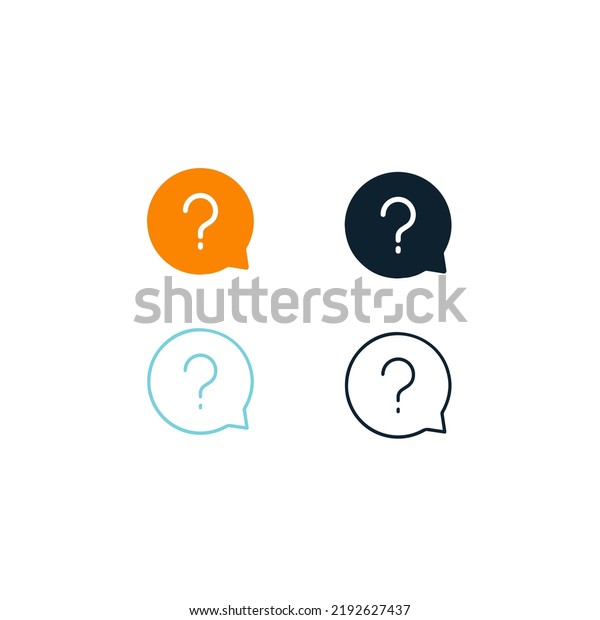 Question Bubble Icons Design Stock Illustration Stock Vector (Royalty ...