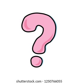Pink Question Mark Symbol Isolated On 스톡 일러스트 1585367029 | Shutterstock