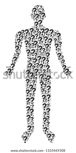 Question Human Figure Vector Question Icons Stock Vector (Royalty Free ...