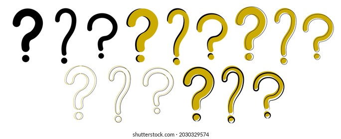Question Icon Set Doodle Ask Symbol Stock Vector (Royalty Free ...