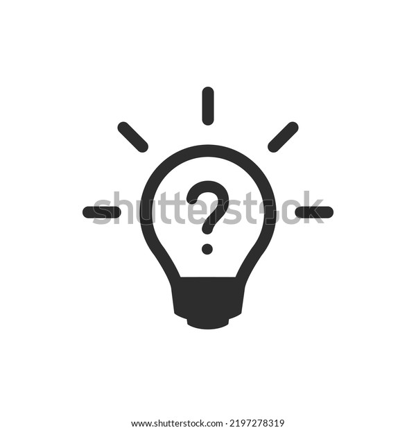 Question Light Bulb Icon Monochrome Black Stock Vector (Royalty Free ...