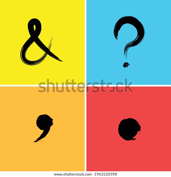 Question Mark Ampersand Comma Full Stop Stock Vector (Royalty Free ...