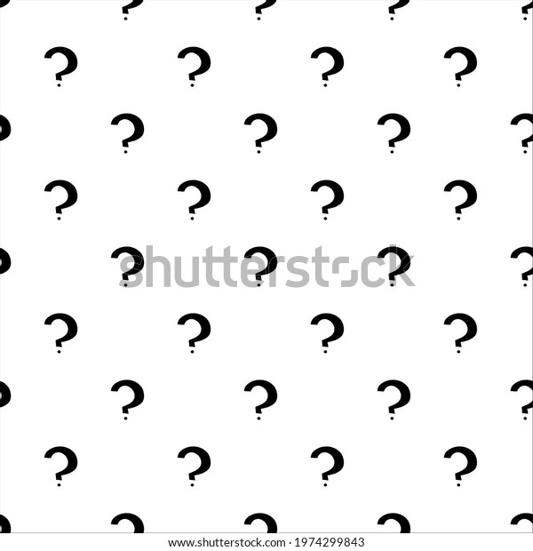 Question Mark Black White Seamless Pattern Stock Vector (Royalty Free ...