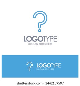 Question Mark Blue Outline Logo Place Stock Vector (Royalty Free ...