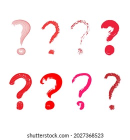 Question Mark Brush Vector Illustration Set Stock Vector (Royalty Free ...