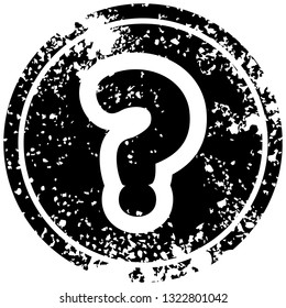 Question Mark Distressed Icon Symbol Stock Illustration 1377955958