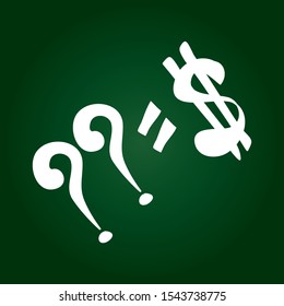 Question Mark Dollar Portraying Financial Concepts Stock Vector ...