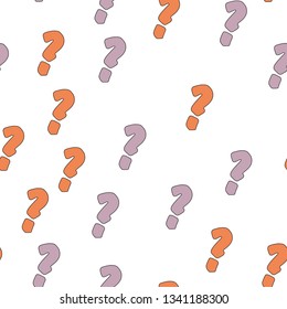 Question Mark Education School Concept Seamless Stock Vector (Royalty ...