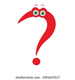 Question Mark Eyes Isolated On White: vector de stock (libre de ...