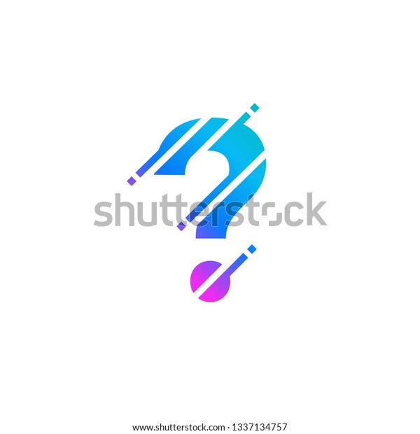 Question Mark Glitch Style Symbol Logo: เวกเตอร์สต็อก (ปลอดค่าลิขสิทธิ์ ...