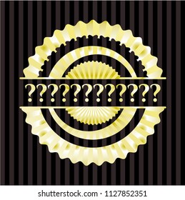 Question Mark Gold Badge Stock Vector (Royalty Free) 1127852351