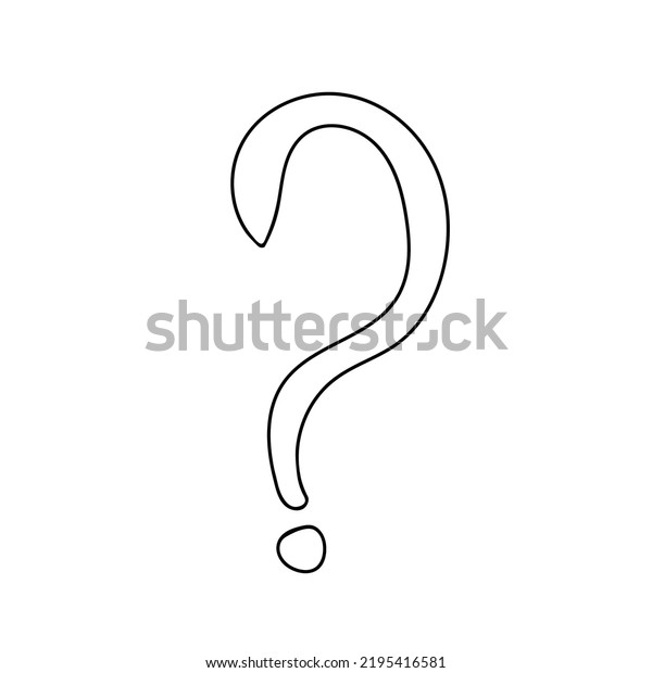 Question Mark Hand Drawn Sketch Drawing Stock Vector (Royalty Free ...