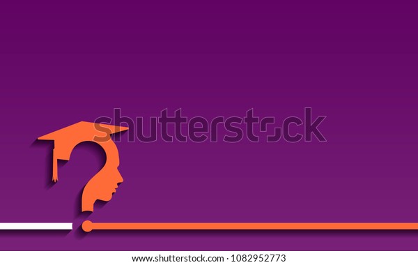 Question Mark Head Education Cap Vector Stock Vector (Royalty Free ...