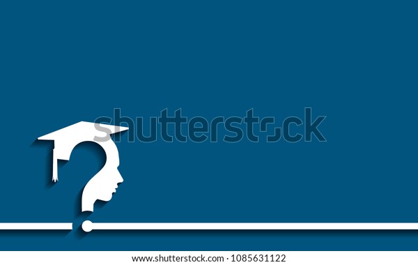 Question Mark Head Education Cap Vector Stock Vector (Royalty Free ...