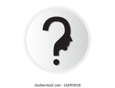 Human Face Question Mark Illustration On Stock Vector (Royalty Free ...