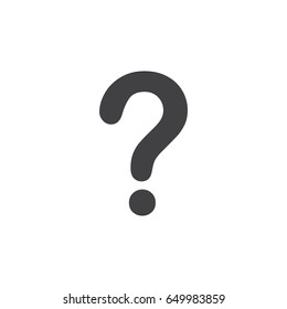 Question Mark Icon Black On White Stock Vector (Royalty Free) 649983859 ...