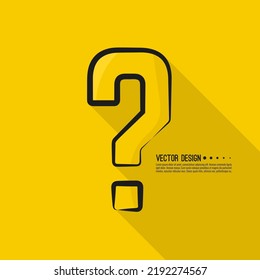 Question Mark Icon Cartoon Style Help Stock Vector (Royalty Free ...