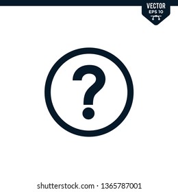 Question Mark Icon Collection Glyph Style Stock Vector (Royalty Free ...