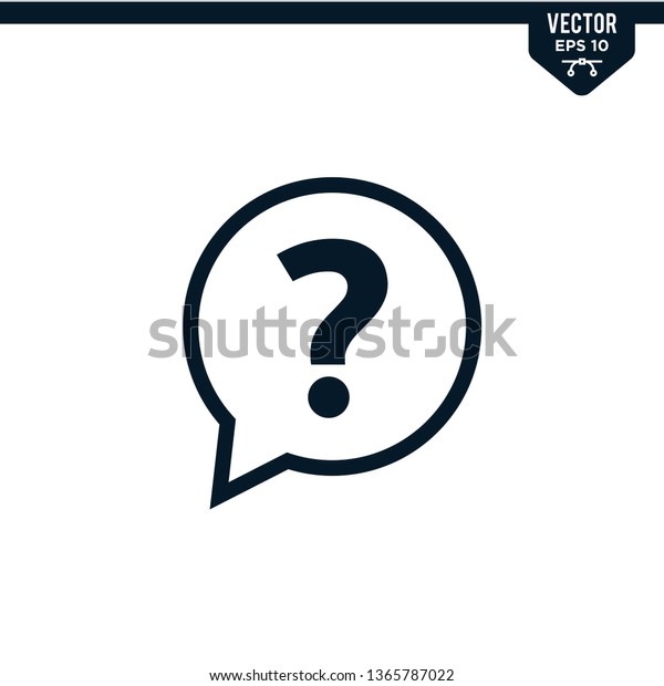 Question Mark Icon Collection Glyph Style: vector de stock (libre de ...