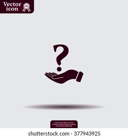 Question Mark Icon Holding By Realistic Stock Vector (Royalty Free ...