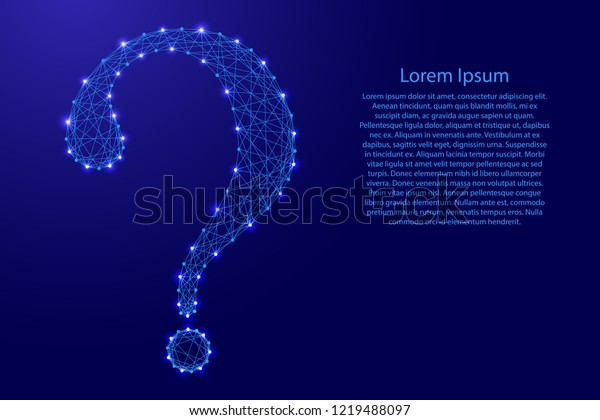 Question Mark Icon Map Futuristic Polygonal Stock Vector (Royalty Free ...