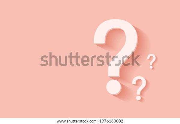 Question Mark Icon On Pink Background Stock Vector (Royalty Free ...