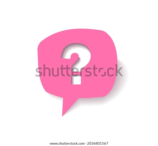 Question Mark Icon Pink Speech Bubble Stock Vector (Royalty Free ...